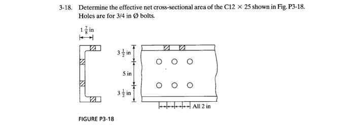 Solved Determine the effective net cross-sectional area of | Chegg.com