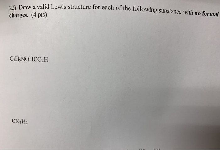 Solved w a valid Lewis structure for each of the following | Chegg.com