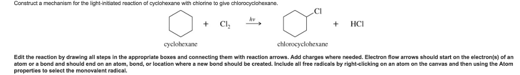 Solved Construct a mechanism for the light-initiated | Chegg.com