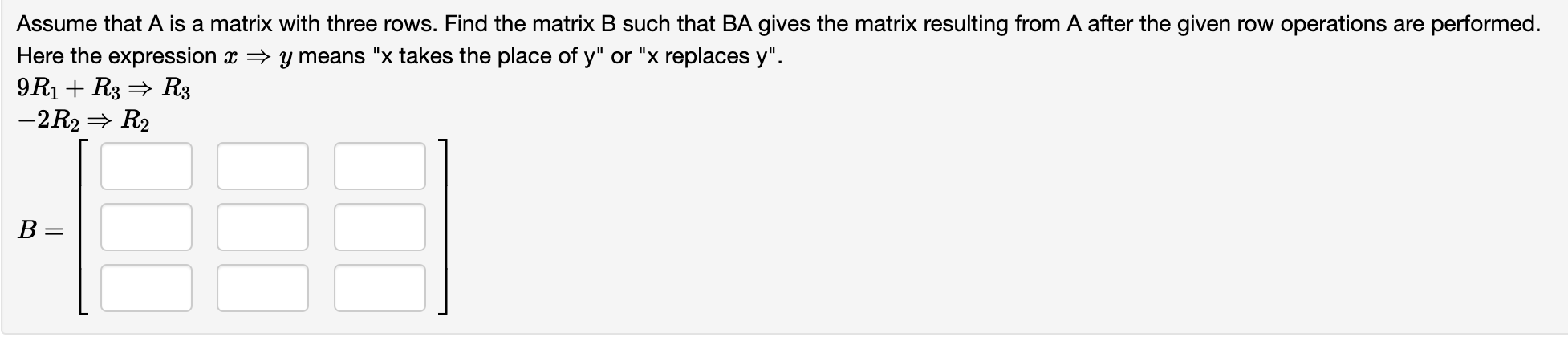 Solved Assume that A is a matrix with three rows. Find the | Chegg.com