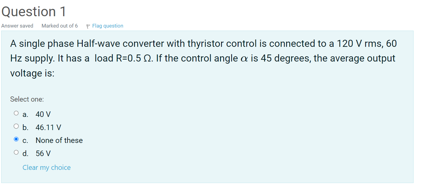Solved A single phase Half-wave converter with thyristor | Chegg.com