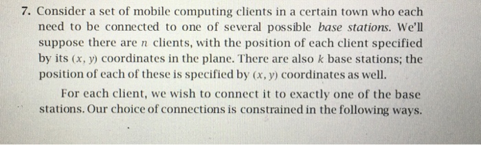 Solved 7. Consider a set of mobile computing clients in a | Chegg.com