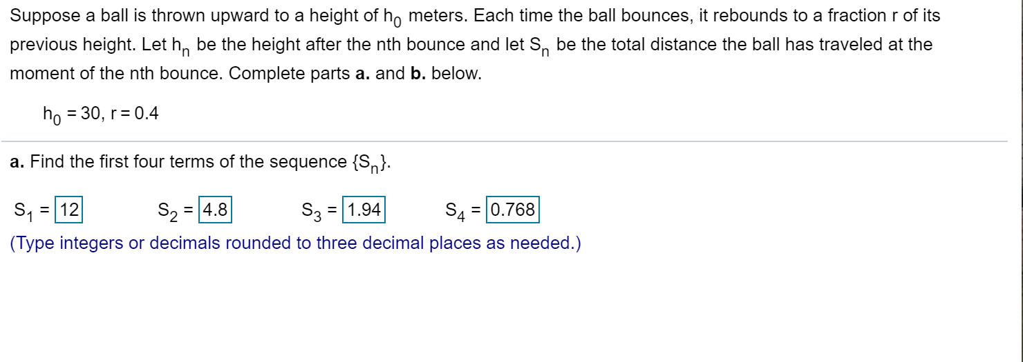 Solved Consider the following infinite series. Complete | Chegg.com