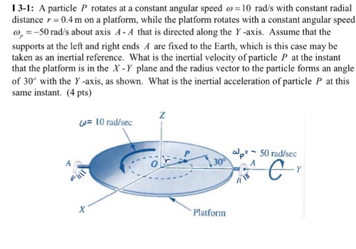 Solved A particle P rotates at a constant angular speed | Chegg.com