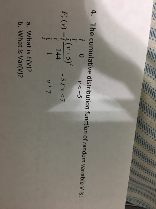 Solved The cumulative distribution function of random | Chegg.com