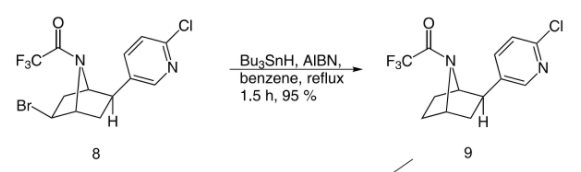 Solved CI F3C 'N F3C BuzSnH, AIBN, benzene, reflux 1.5 h, 95 | Chegg.com