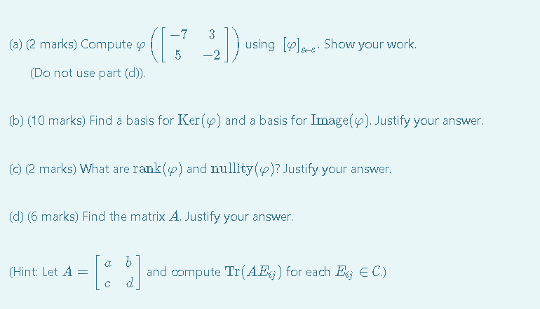 Solved Let E {e1 E2 E3} Be The Standard Basis Of R3 And Let