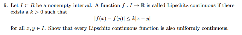 Solved 9. Let I⊂R be a nonempty interval. A function f:I→R | Chegg.com