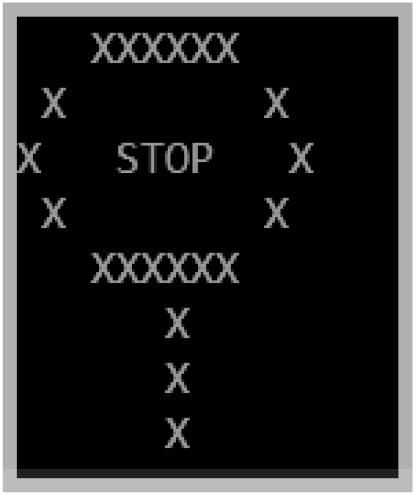 Solved Write a program named StopSign that displays a | Chegg.com