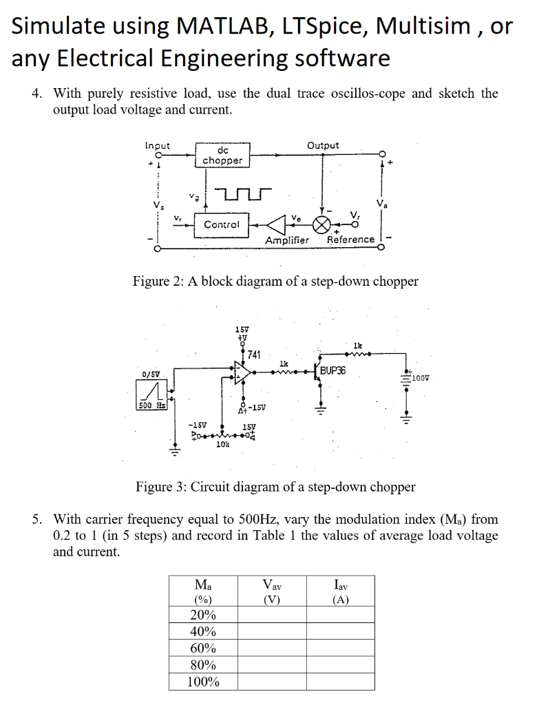 Simulate using MATLAB, LTSpice, Multisim , or any | Chegg.com