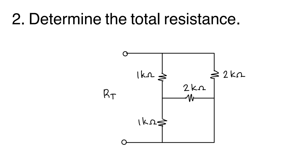 Solved 2. Determine the total resistance. Ikr a 2k2 2ko 사 Вт | Chegg.com