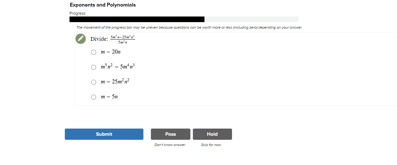 Solved The movement of the progress bar may be uneven | Chegg.com