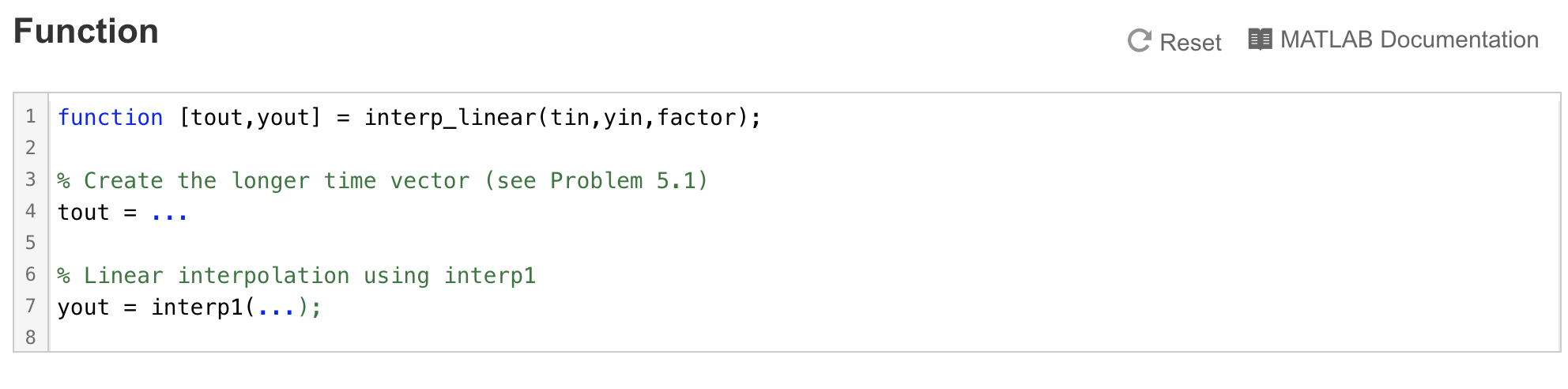 5.2 Linear interpolation O solutions submitted (max: | Chegg.com