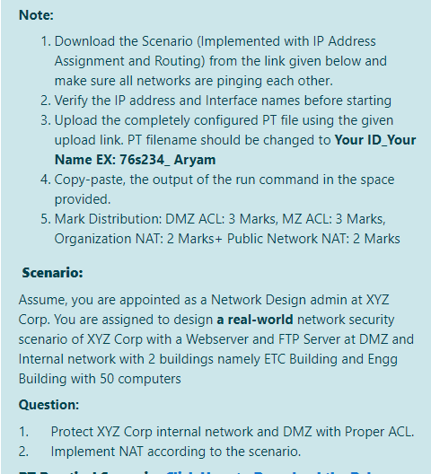 Solved Note: 1. Download the Scenario (Implemented with IP | Chegg.com
