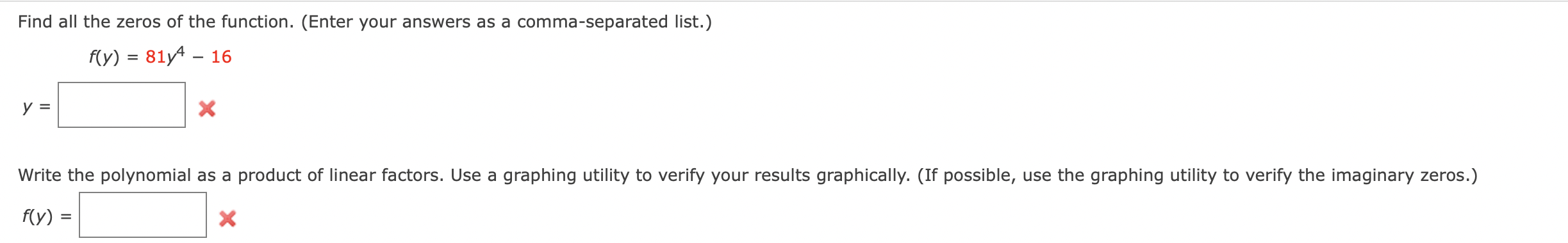Solved Find all the zeros of the function. (Enter your | Chegg.com