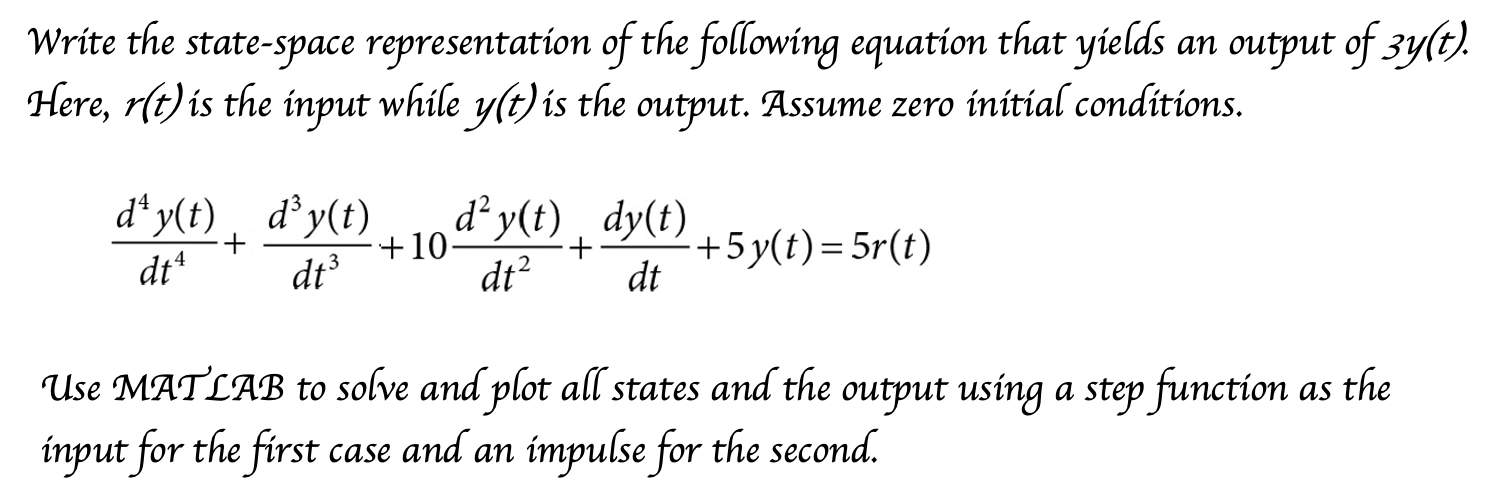 Solved Write the state-space representation of the following | Chegg.com