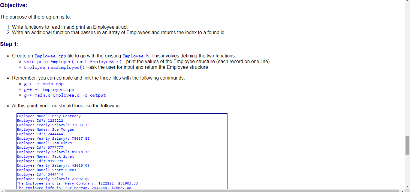 Solved Objective: The purpose of the program is to: 1. Write | Chegg.com