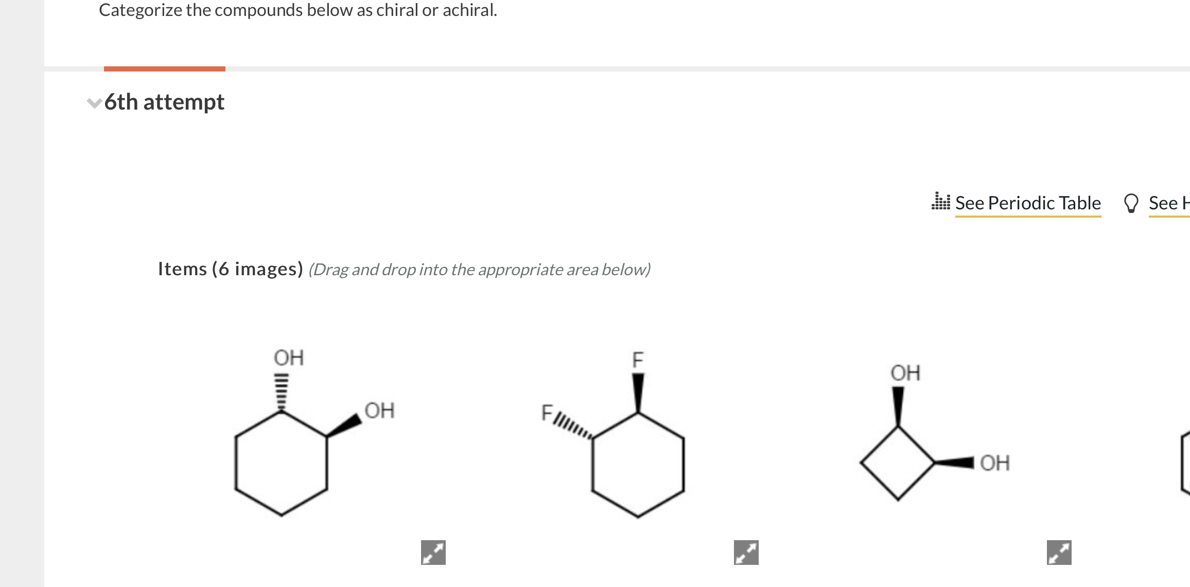 Solved Categorize the compounds below as chiral or achiral. | Chegg.com