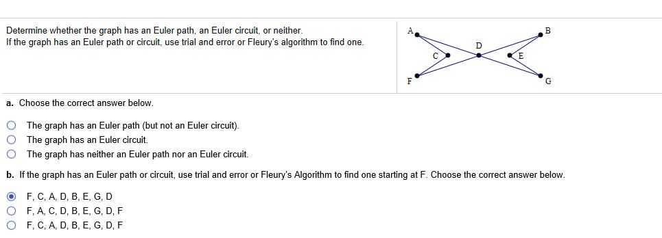Solved Determine Whether The Graph Has An Euler Path An 6508