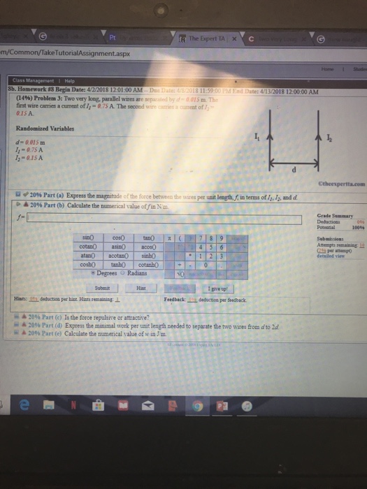 Solved Pt The Expert TA m/Common/TakeTutorialAssignment.aspx | Chegg.com