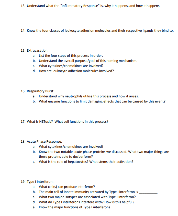 Solved Understand what the "Inflammatory Response" is, ﻿why | Chegg.com