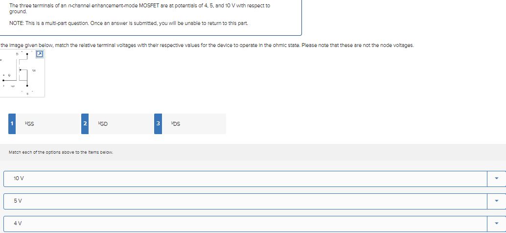 Solved The three terminals of an n-channel enhancement-mode | Chegg.com
