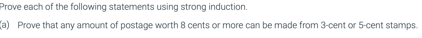 Solved Prove each of the following statements using strong | Chegg.com