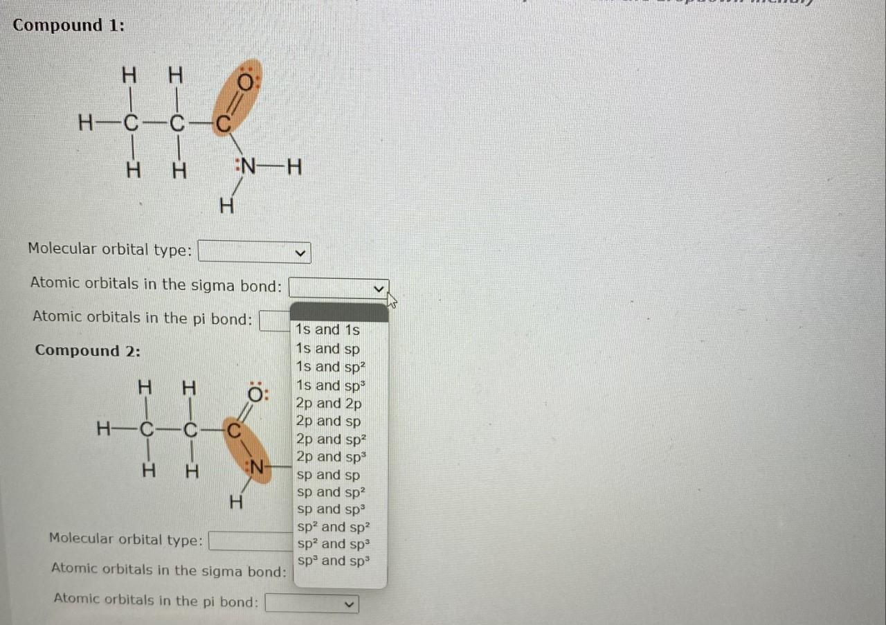 [solved] Those Are The Options For The Atomic Orbitals And