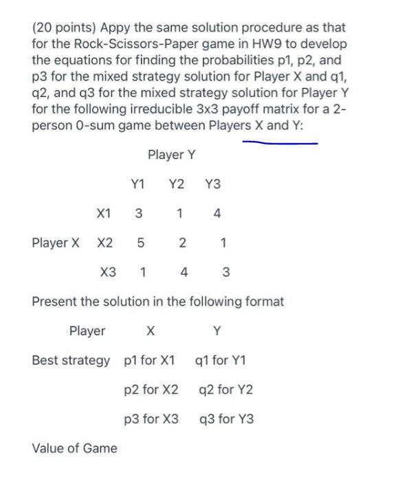 (20 points) Appy the same solution procedure as that | Chegg.com