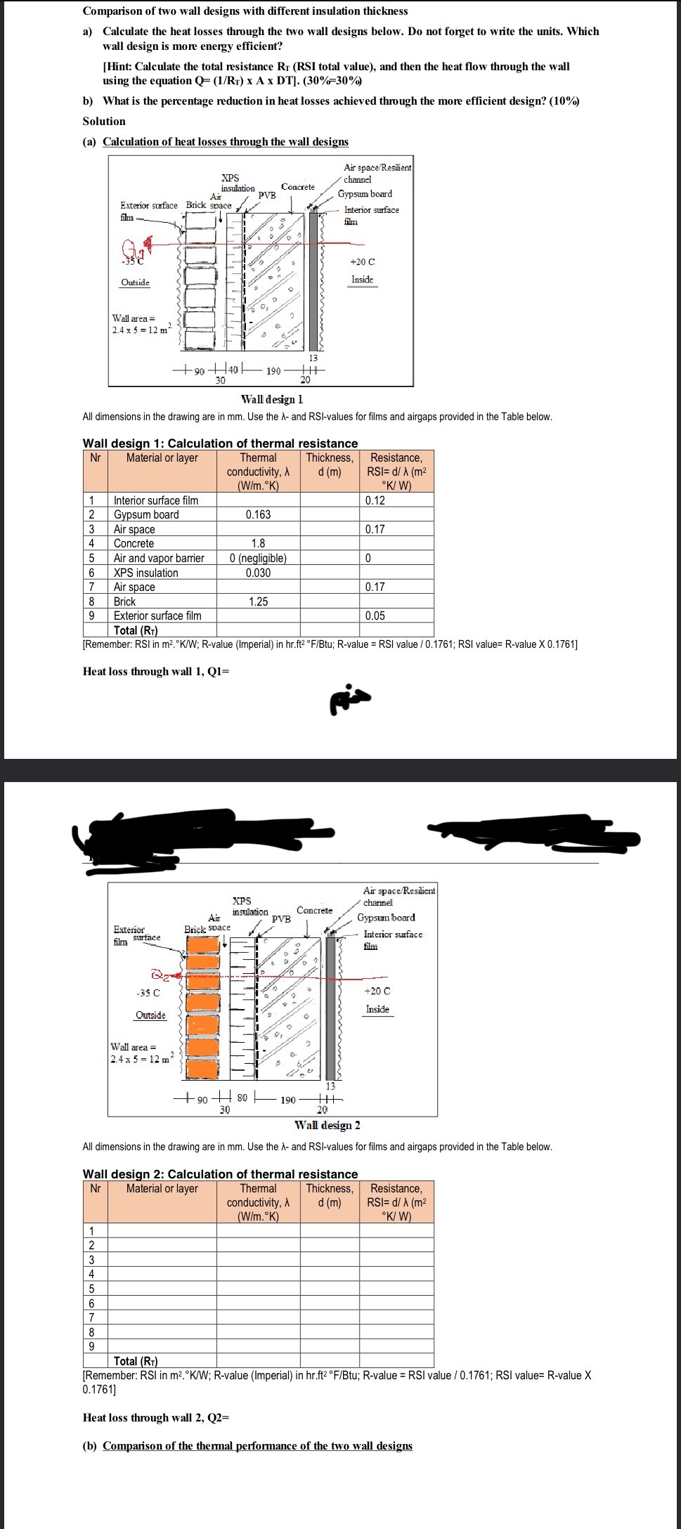 [Hint: Calculate the total resistance RT (RSI total | Chegg.com