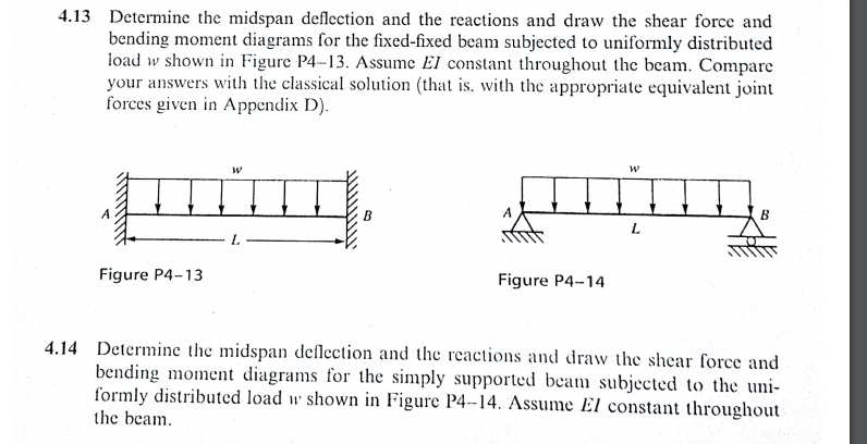 Solved 4 13 Determine The Midspan Deflection And The