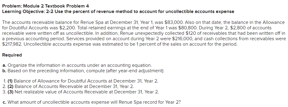 Solved Problem: Module 2 Textbook Problem 4 Learning | Chegg.com