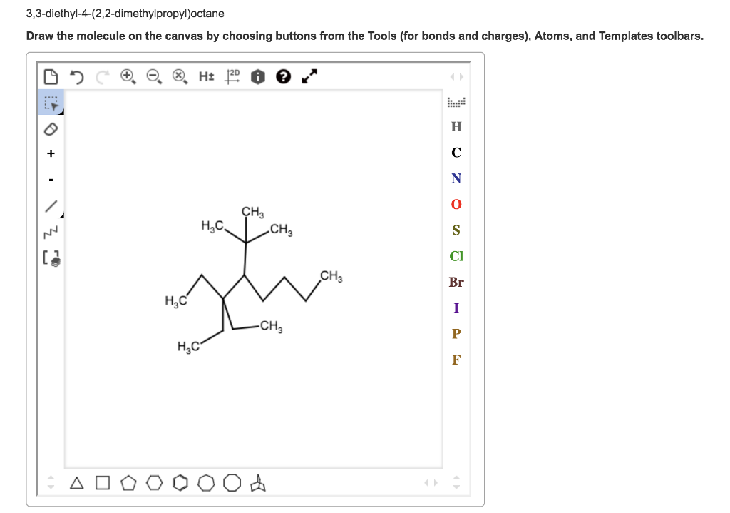 Solved 3,3-diethyl-4-(2,2-dimethylpropyl)octane Draw the | Chegg.com