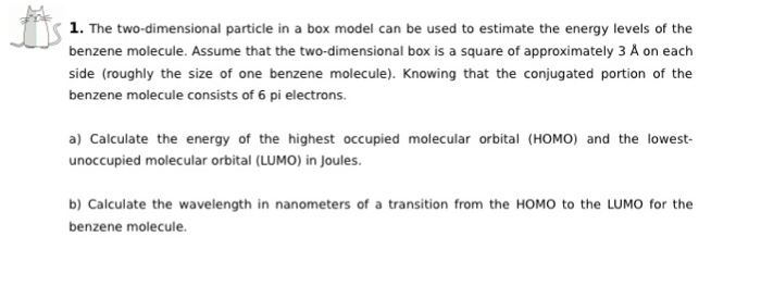 Solved The two-dimensional particle in a box model can be | Chegg.com