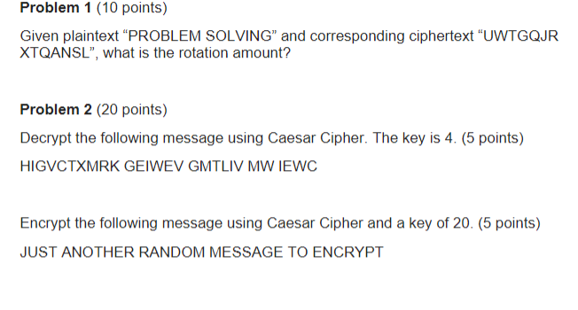 Solved Given plaintext "PROBLEM SOLVING" and corresponding | Chegg.com