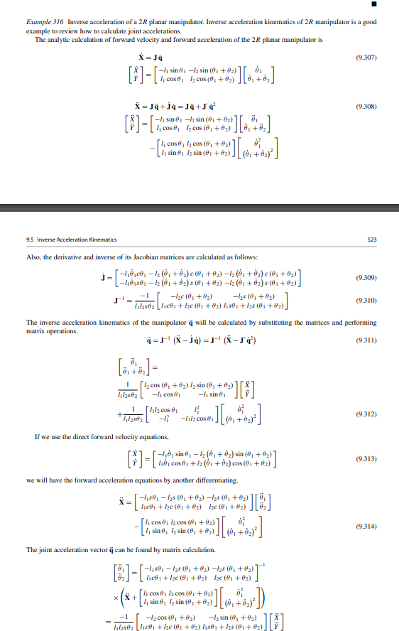 Solved Q2 Consider a planar 2R manipulator with the | Chegg.com