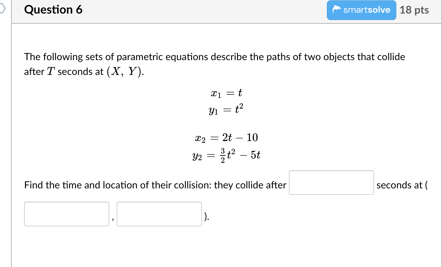 Solved The following sets of parametric equations describe | Chegg.com