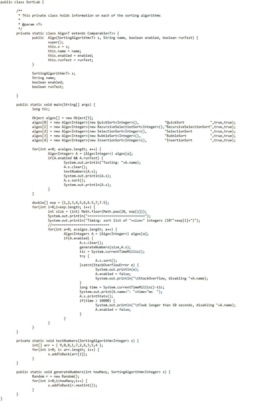 Solved Java Foundations; Implement quicksort and compare its | Chegg.com