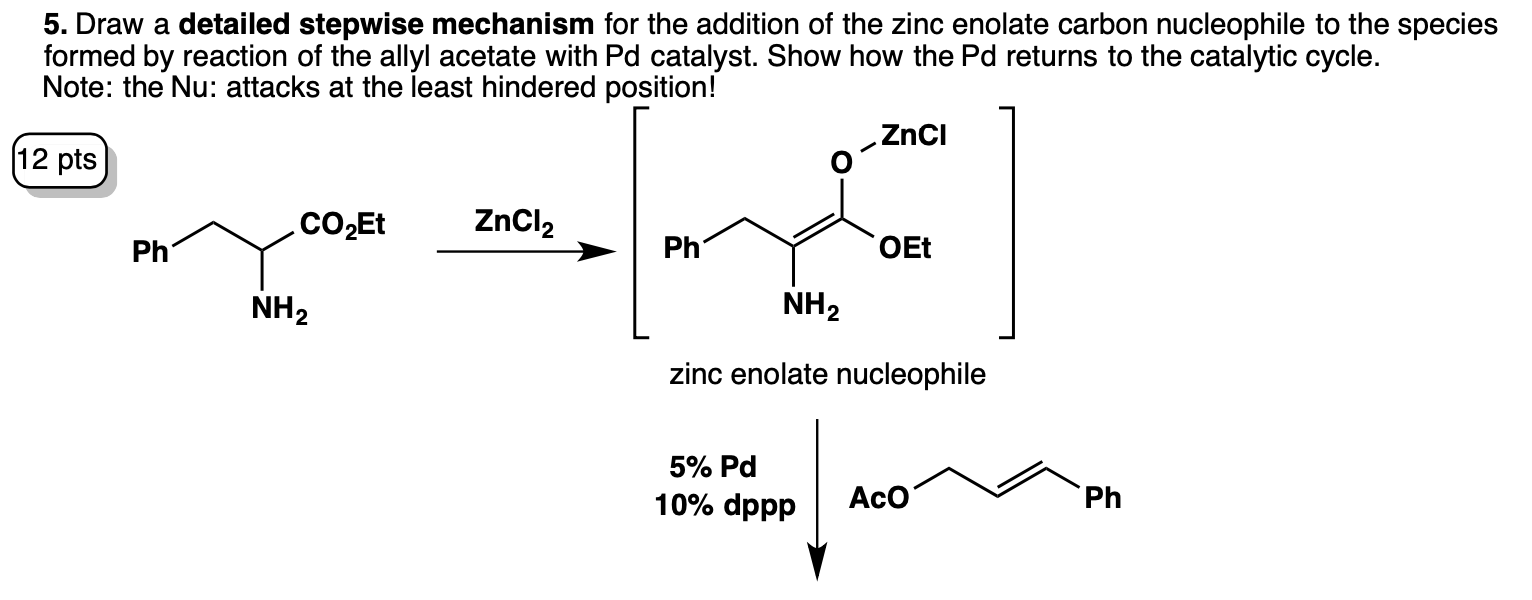 Solved 5. Draw a detailed stepwise mechanism for the | Chegg.com