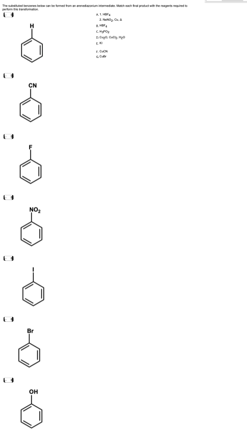 Solved The substituted benzenes below can be formed from an | Chegg.com