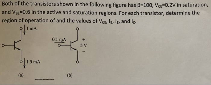 Solved Both of the transistors shown in the following figure | Chegg.com