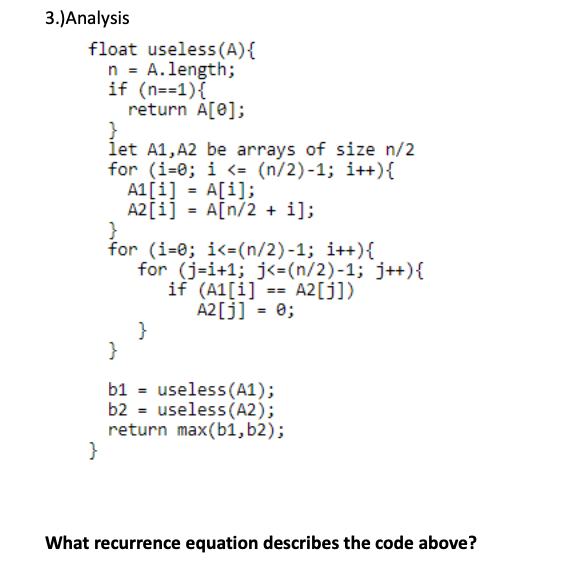 Solved What is the asymptotic upper bound of the code | Chegg.com