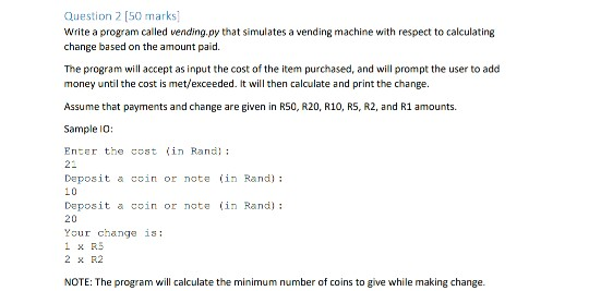 Solved Question 2 (50 marks Write a program called | Chegg.com