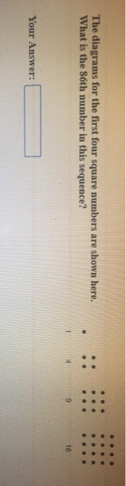 Solved The diagrams for the first four square numbers are | Chegg.com