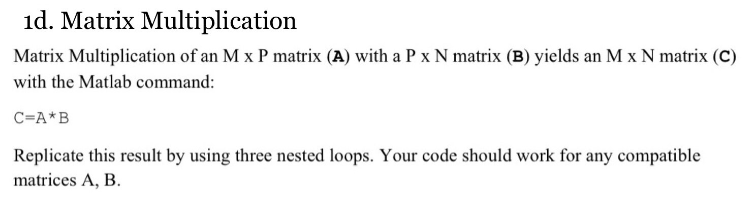 Solved id. Matrix Multiplication Matrix Multiplication of an | Chegg.com