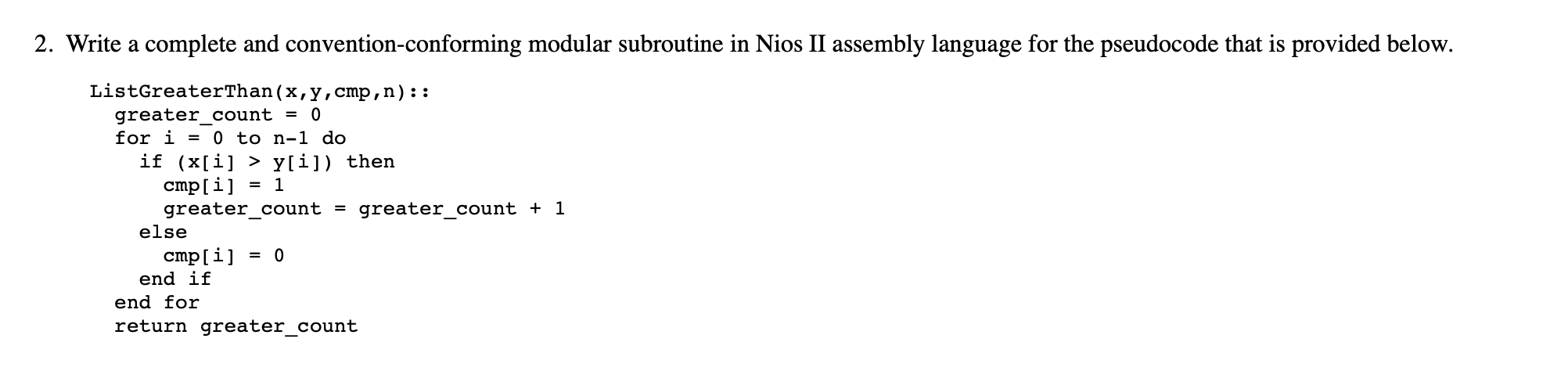Solved 2. Write a complete and convention-conforming modular | Chegg.com