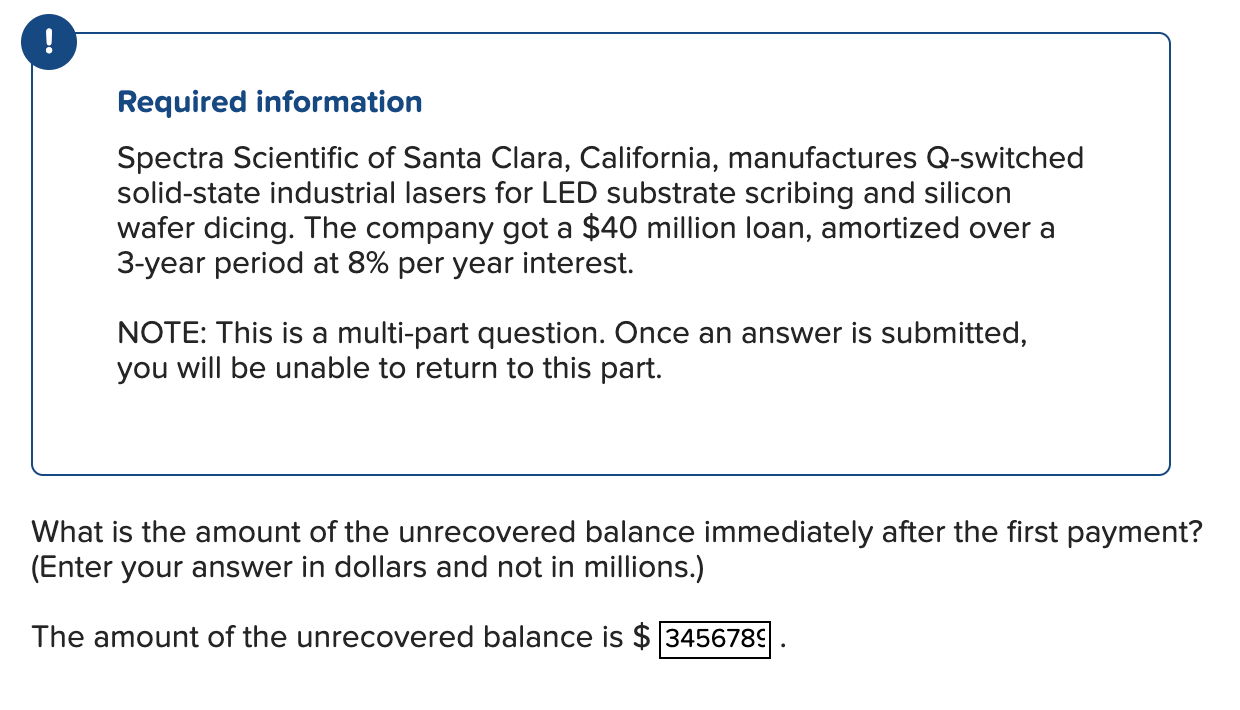 Solved .. ! Required information Spectra Scientific of Santa | Chegg.com