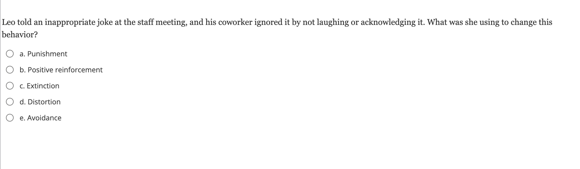 Solved Leo told an inappropriate joke at the staff meeting, | Chegg.com