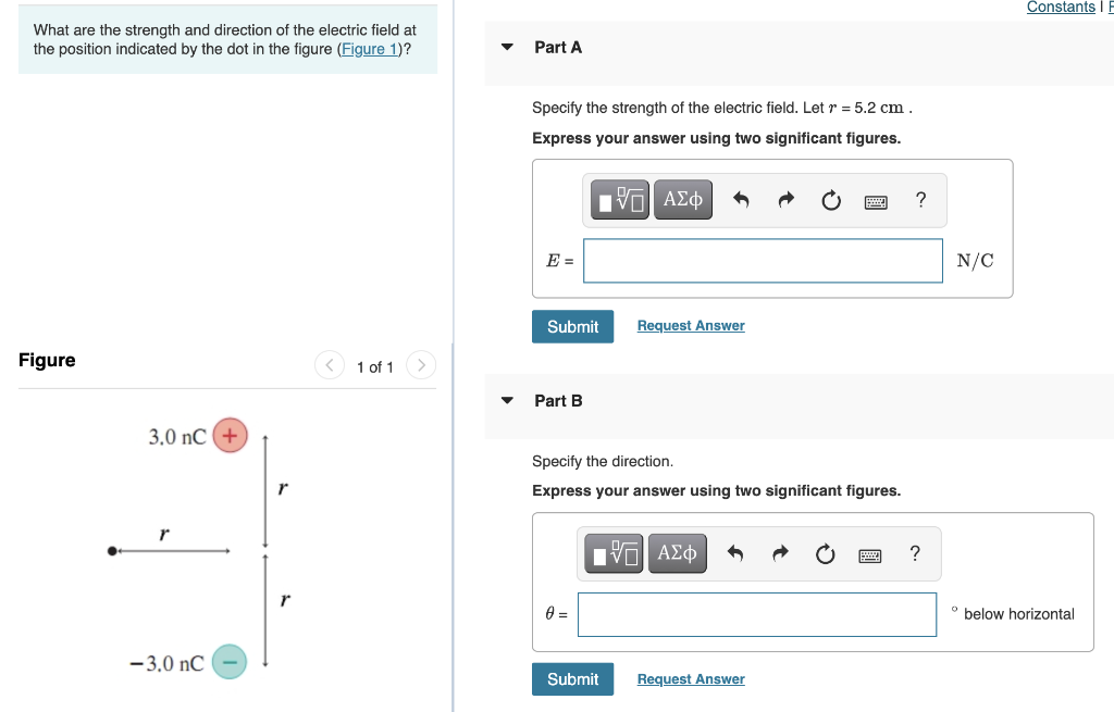 Solved Constants i What are the strength and direction of | Chegg.com