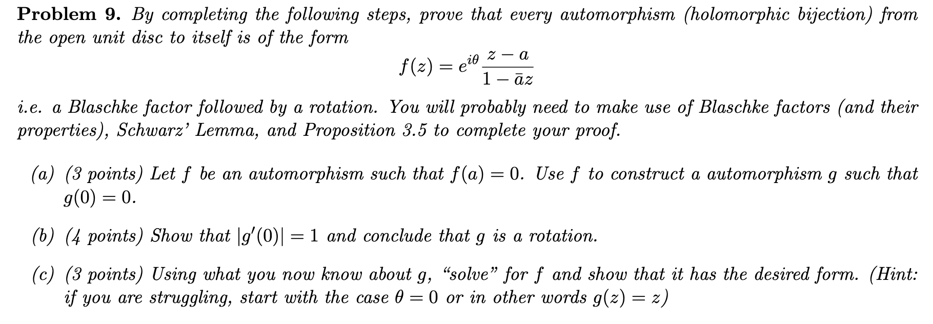 Solved Problem 9. By completing the following steps, prove | Chegg.com
